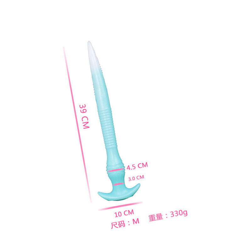 Сверхдлинная анальная пробка размером с угря, светящаяся в темноте, для женщин, расширитель для мастурбации для взрослых, игрушки в виде угрей конфетных цветов.