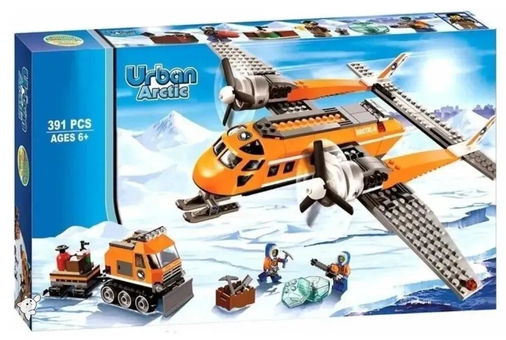 Конструктор пластиковый Urban Arctic Арктический грузовой самолет 391 дет. для мальчиков