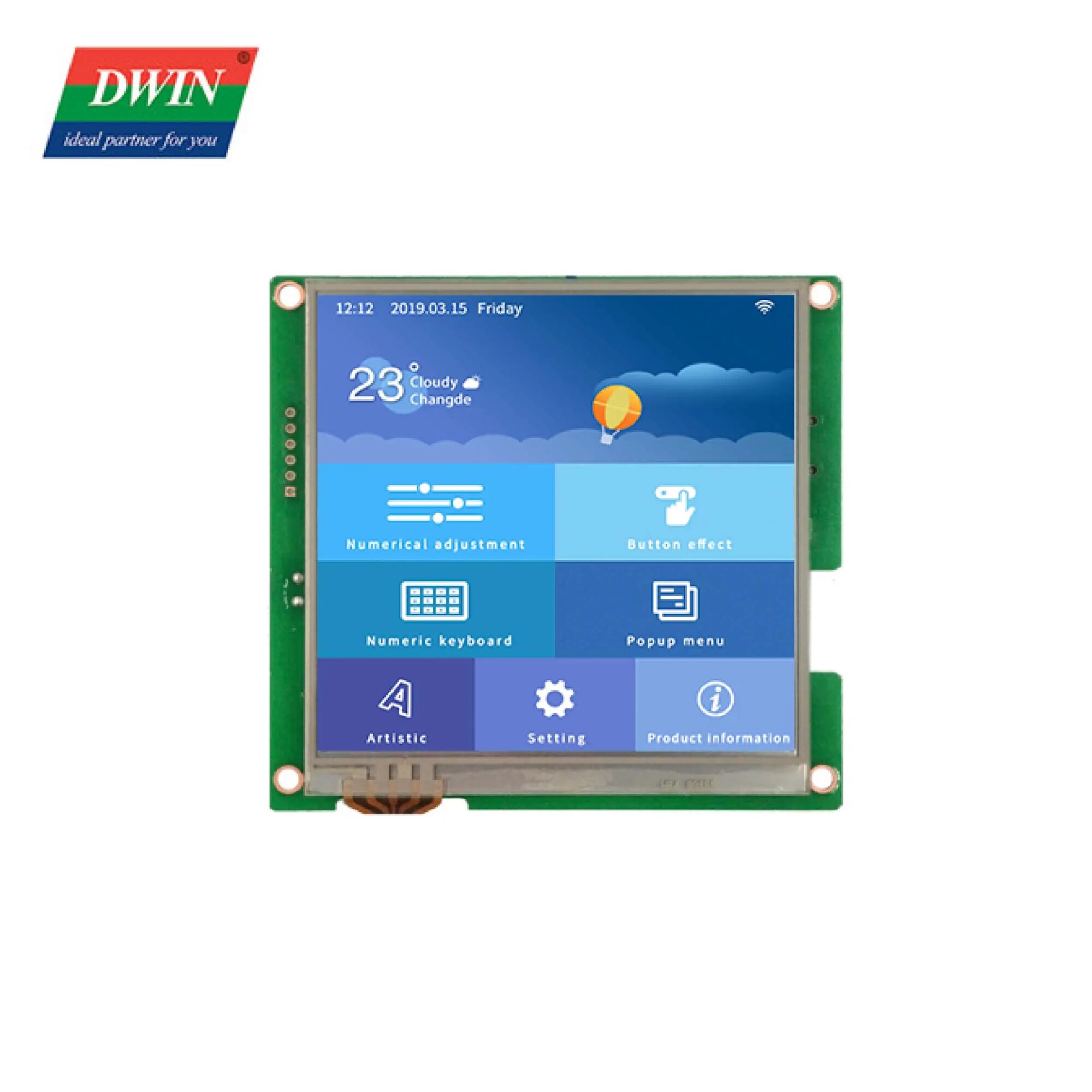 DWIN 4.0" IPS ЖК-модуль 480x480 Resistive Touch