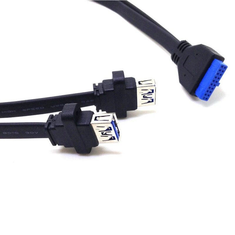 USB 3.0 кабель удлинитель 0.5м, 2 порта