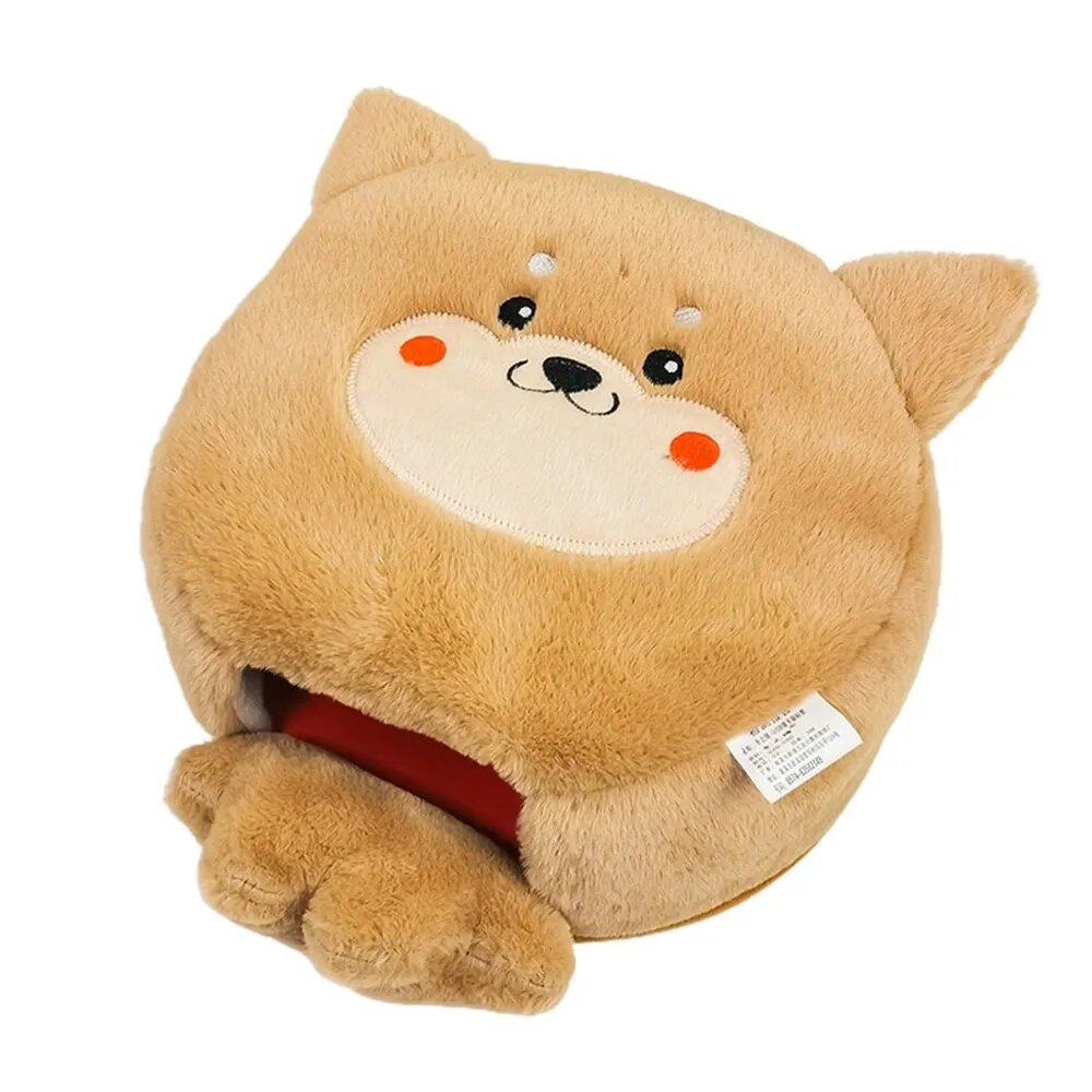 Мягкий коврик для мышки с подогревом, бежевый в форме собачки для дома и офиса