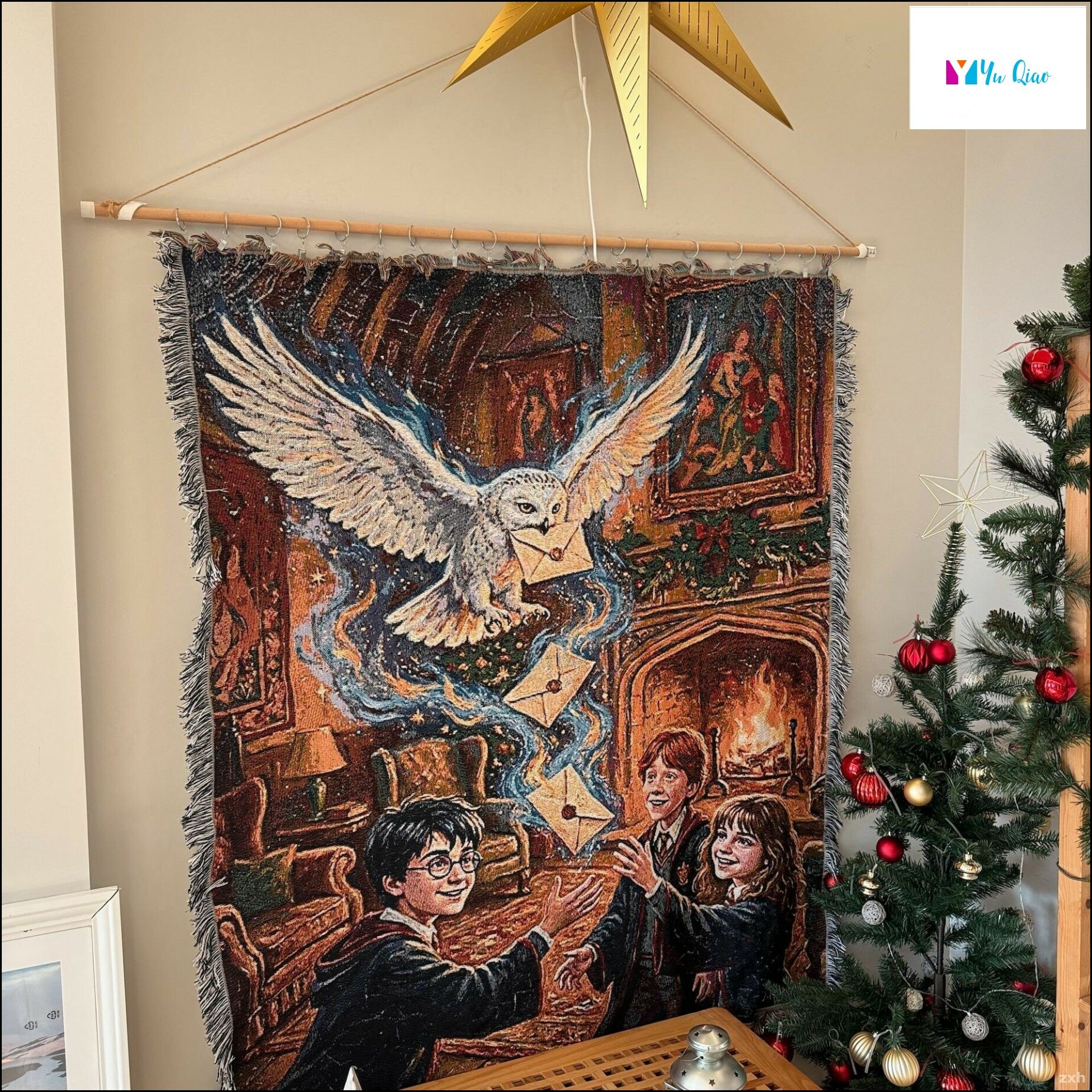Одеяло с изображением совы Хедвиг из серии Гарри Поттер 130 x 160cm