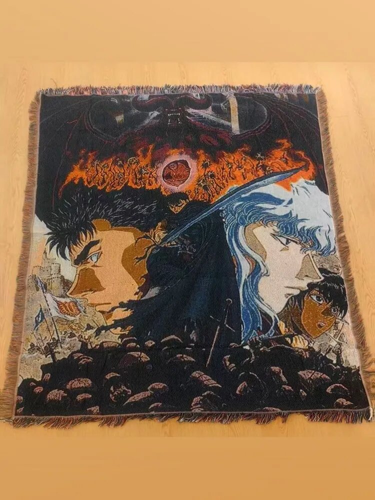 Гобелен Аниме Berserk, 160 х 130 см, для интерьера, декор комнаты