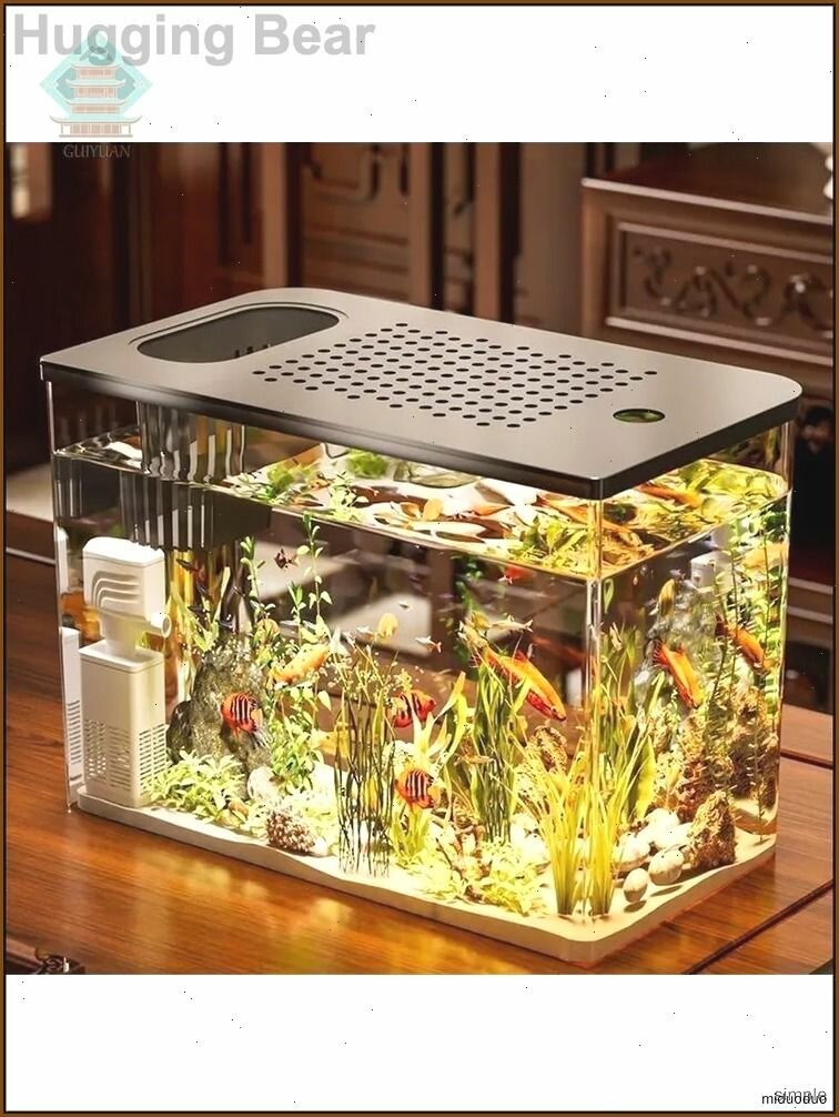 Аквариум стеклянный прямоугольный 50 литров с подсветкой LED, бестселлер