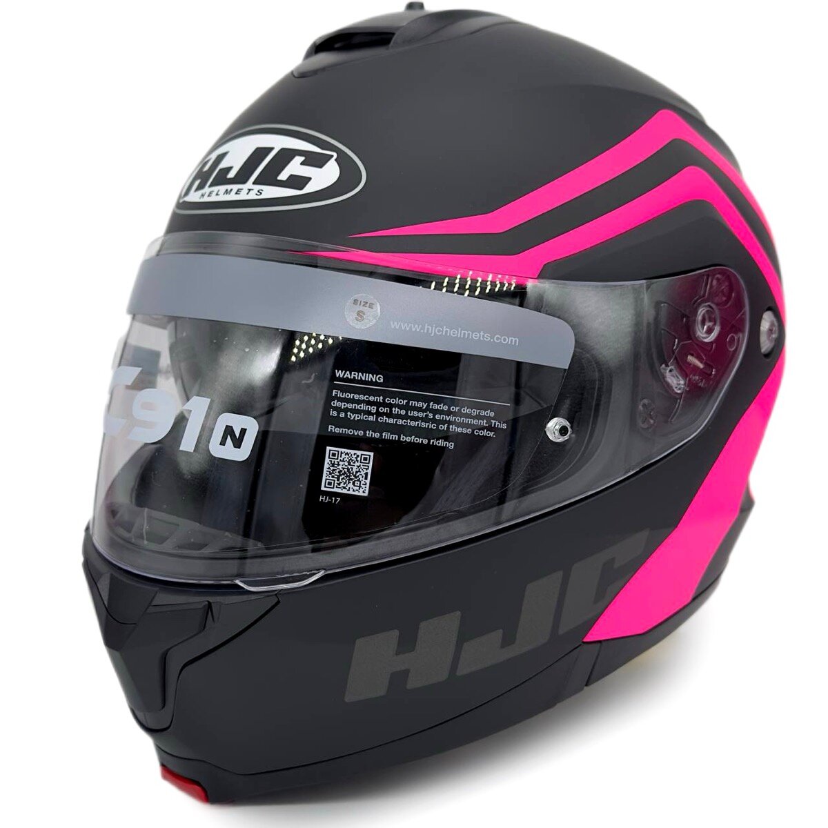 Мотошлем HJC C-91N NEPOS MC8SF. S. Черный-розовый