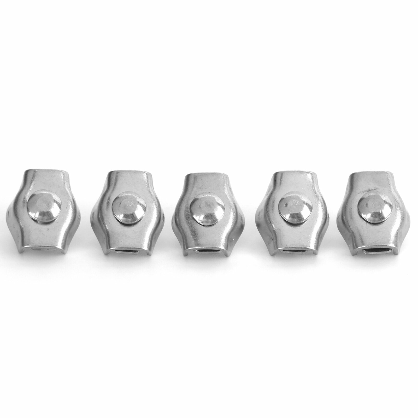 5PCS Rope Clamp Simplex Stainless Steel Marine Hardware Fixation Clip for Hoisting Machinery3mm/0.12in