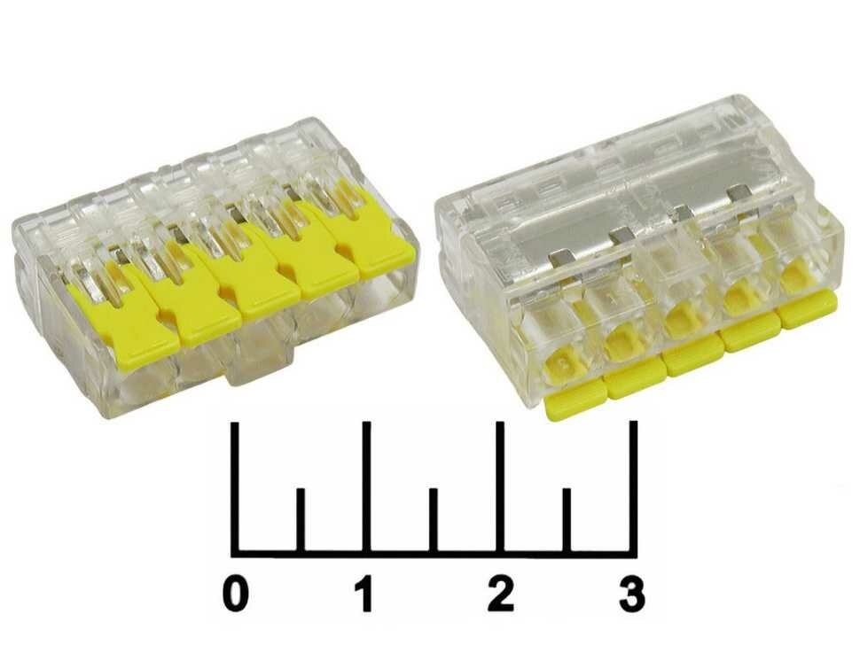Клеммник линейный 5pin горизонтальный 228-415 IEK
