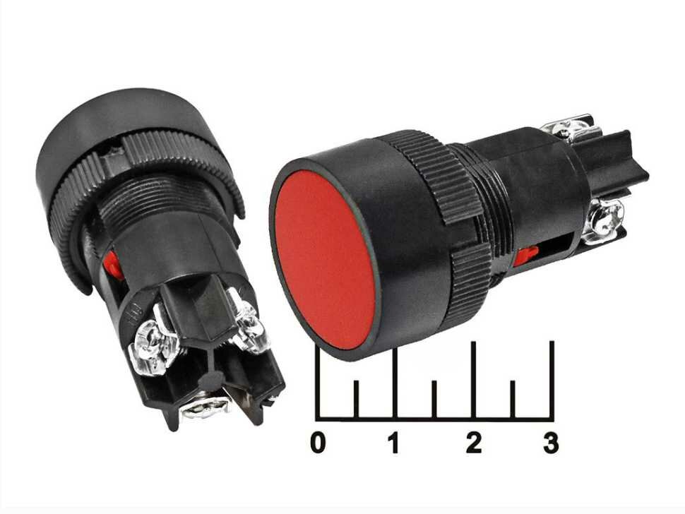 Кнопка LXA2(3SA5)-EA145 без фиксации красная 3 контакта