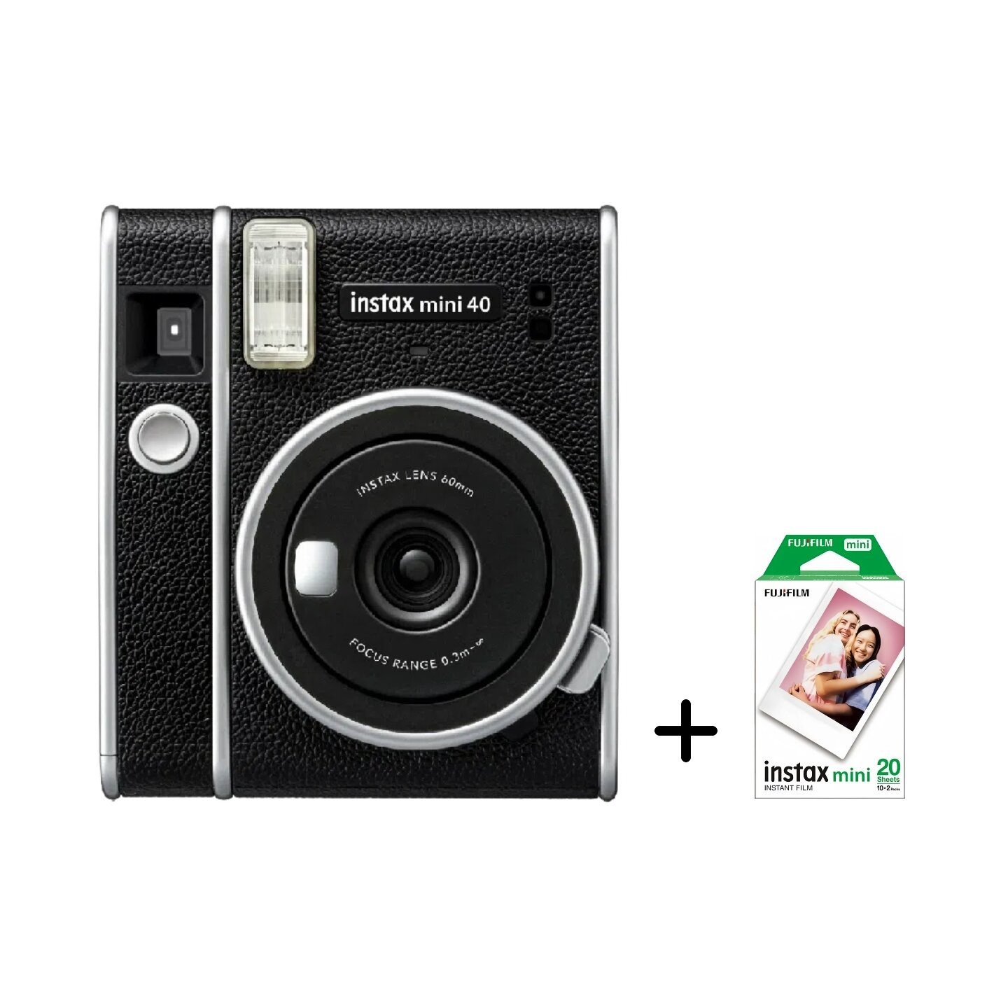 Fujifilm Instax Mini 40 и 20 листов фотобумаги, Фотоаппарат моментальной печати Fujifilm Instax mini 40