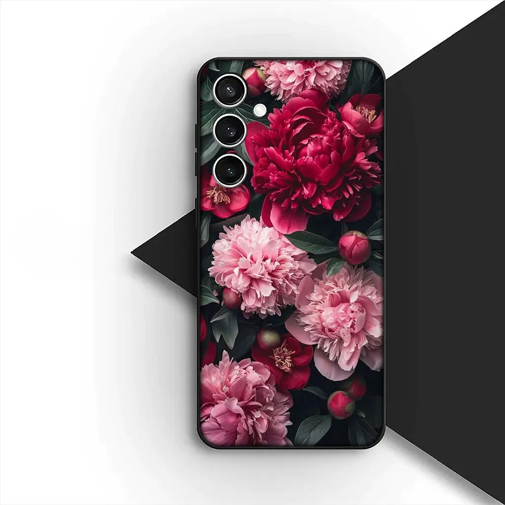 Чехол для Samsung Galaxy S24+ Цвет: 15, с пионами
