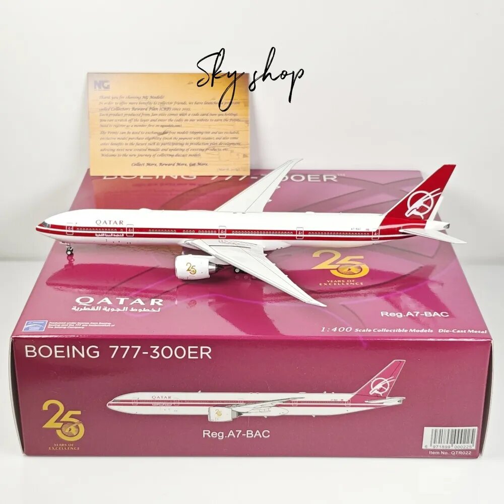 NG Models 1:400 модель самолета металлическая, Qatar Airways Боинг B777-300ER