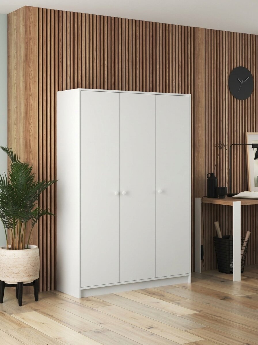 Шкаф икеа KLEPPSTAD, распашные двери, белый, 176 x 117 x 55 см