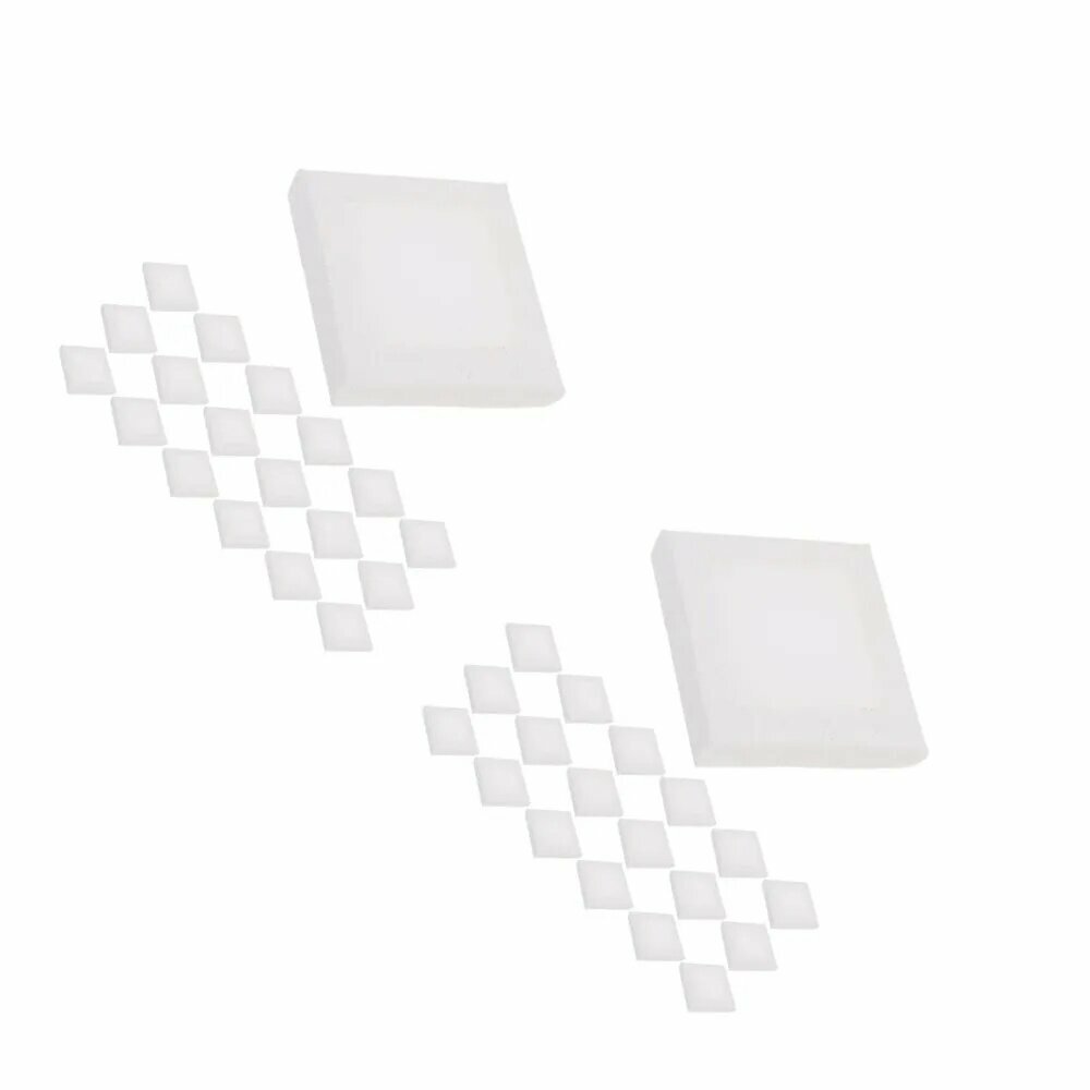 Набор миниатюрных хлопковых холстов с деревянной рамой белого цвета для рисования, 40 шт