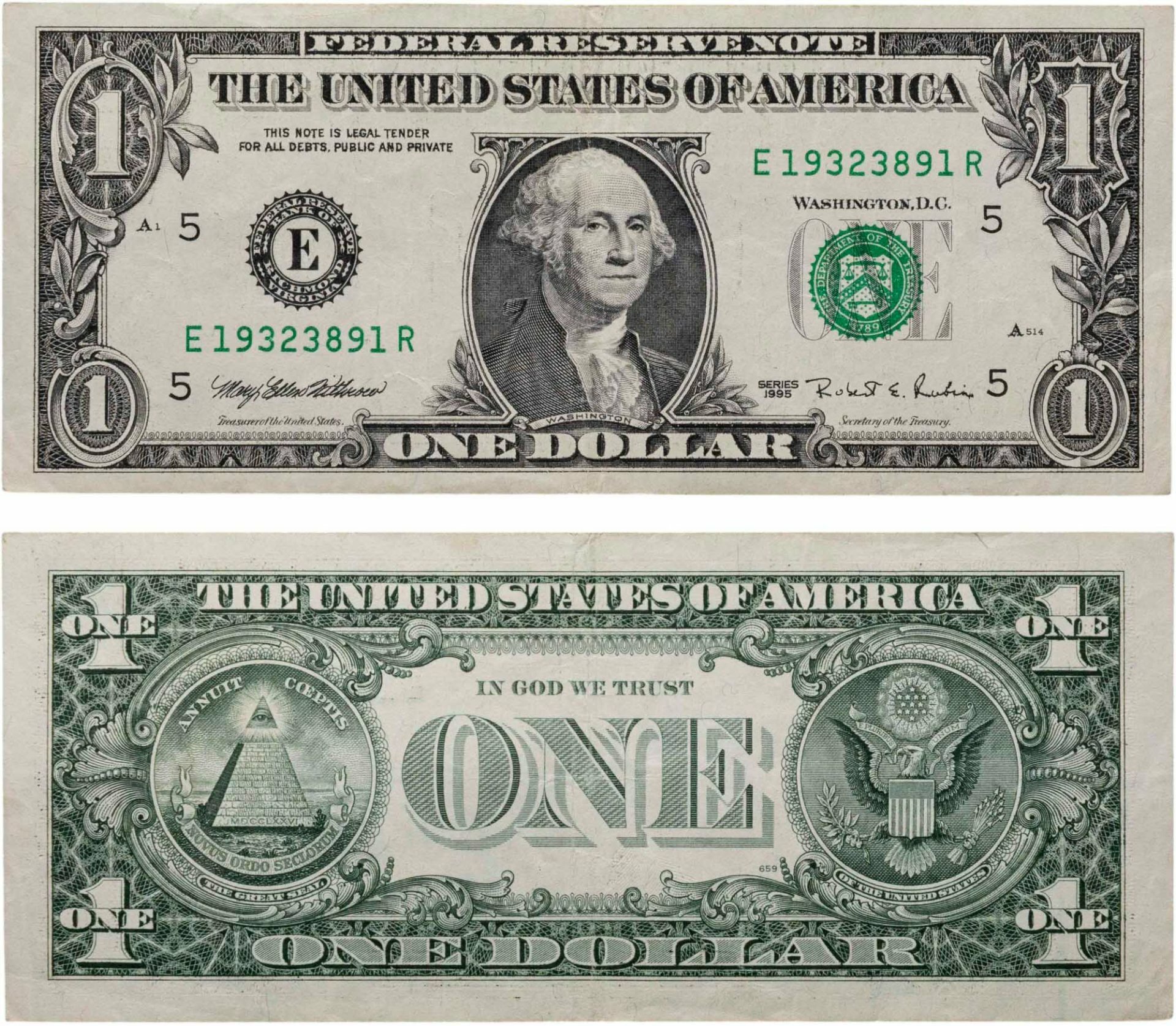 США 1 доллар 1995 E - Ричмонд