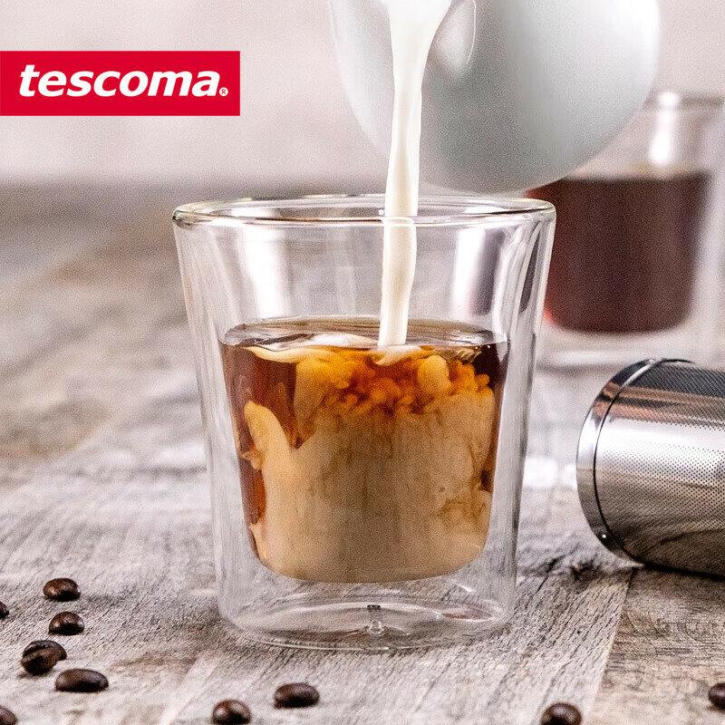 Tescoma чешское импортное MyDRINK двойная стеклянная чашка набор из 2 шт с высокопрочным силиконовым бутылкой 70 мл