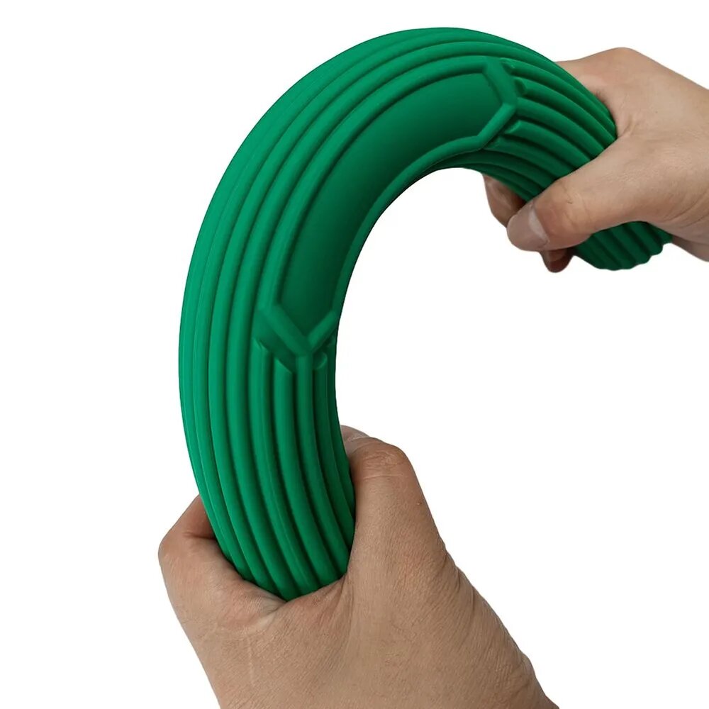 Силиконовый тренировочный брус для силовых упражнений и массажа, зелёный, 32 см