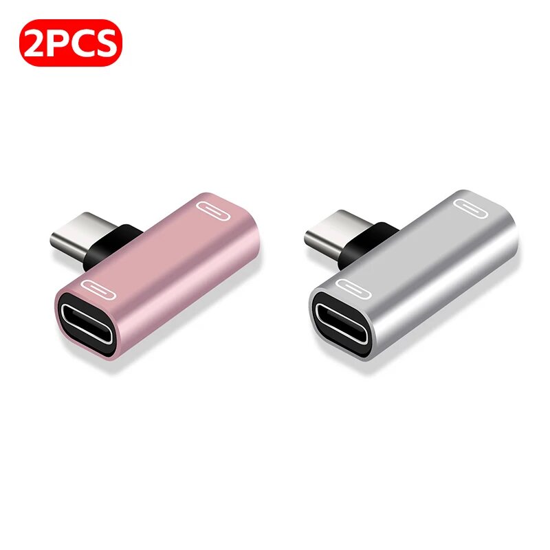 2/1 шт. USB-разветвитель типа C «папа» на двойной адаптер типа C «мама» 2IN1, зарядное Mixed B-2PCS