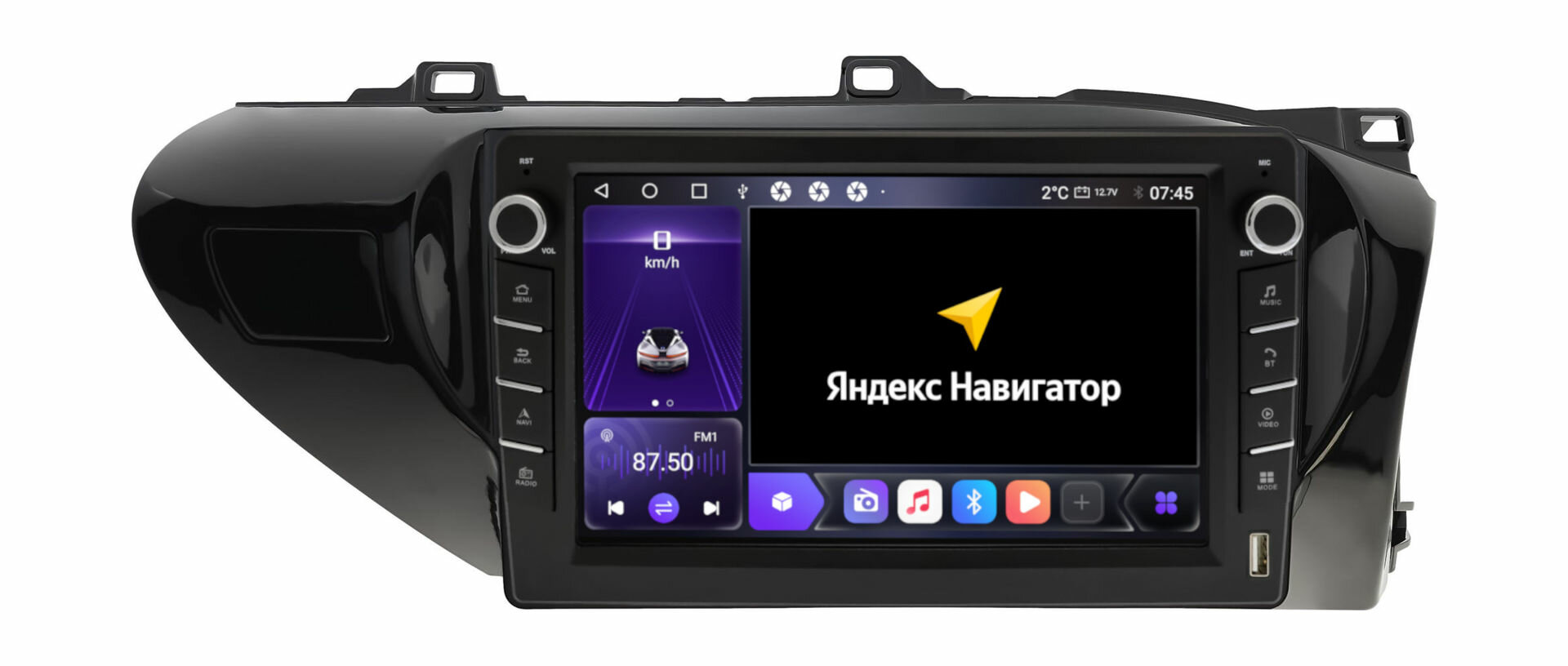 Магнитола Toyota Hilux 2015+ правый руль / 9 дюймов, 4/64GB, 8 ядер, DSP, 4G, Android 10 / Wide Media
