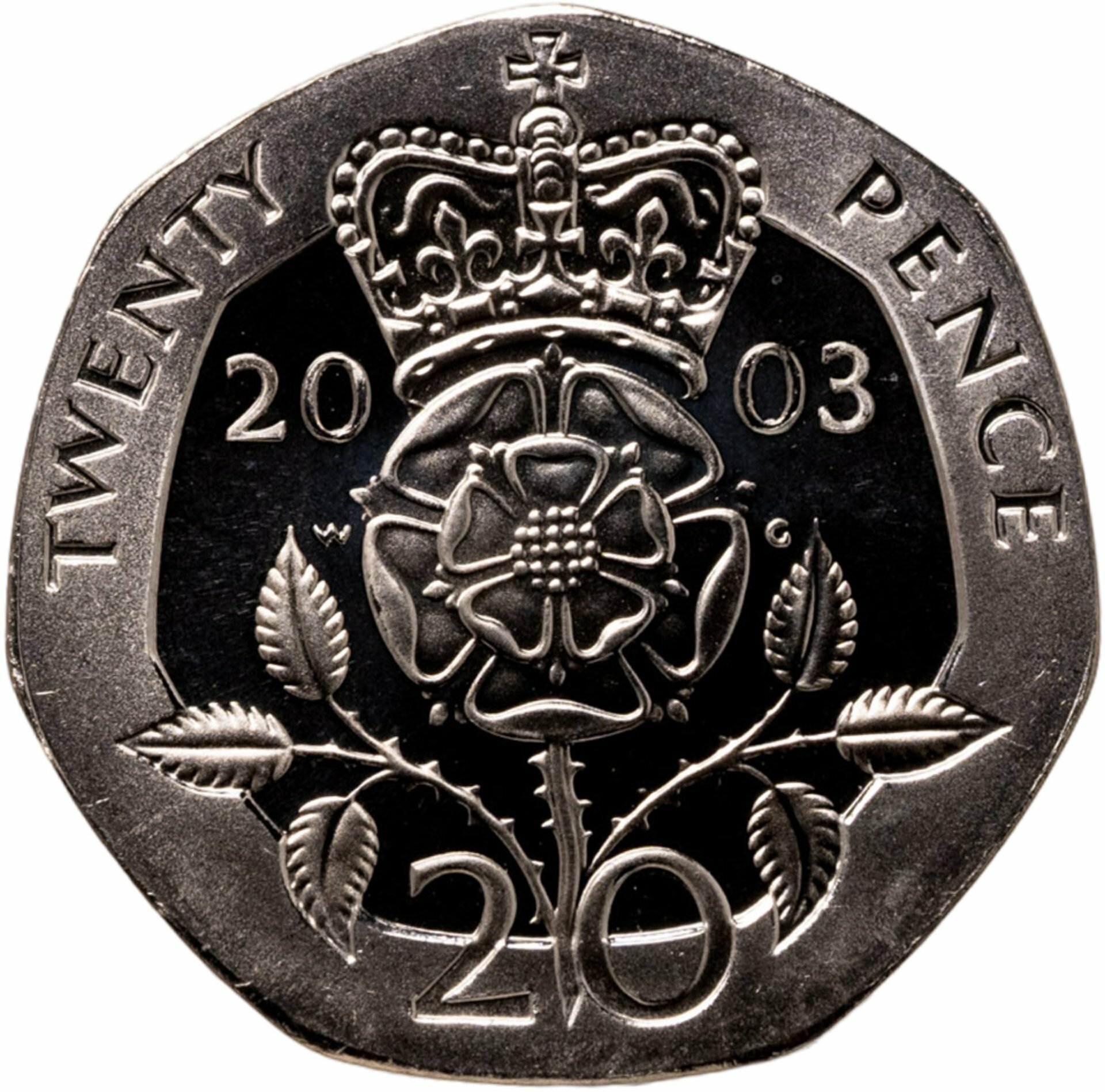 Великобритания 20 пенсов 2003, Мельхиор медь-никель, в сохранности Proof