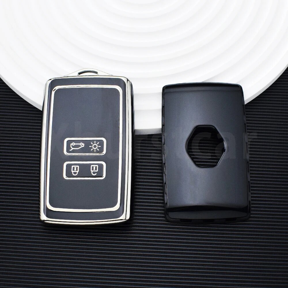 Чехол для ключей Renault черный, TPU, black cover(SL)