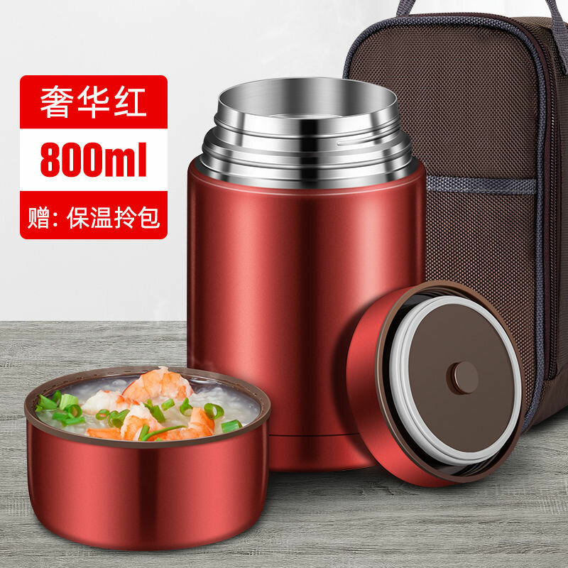 Оригинальный термоконтейнер из нержавеющей стали 316, портативный термоконтейнер для приготовления каш и переноски еды, термоконтейнер для обеда.