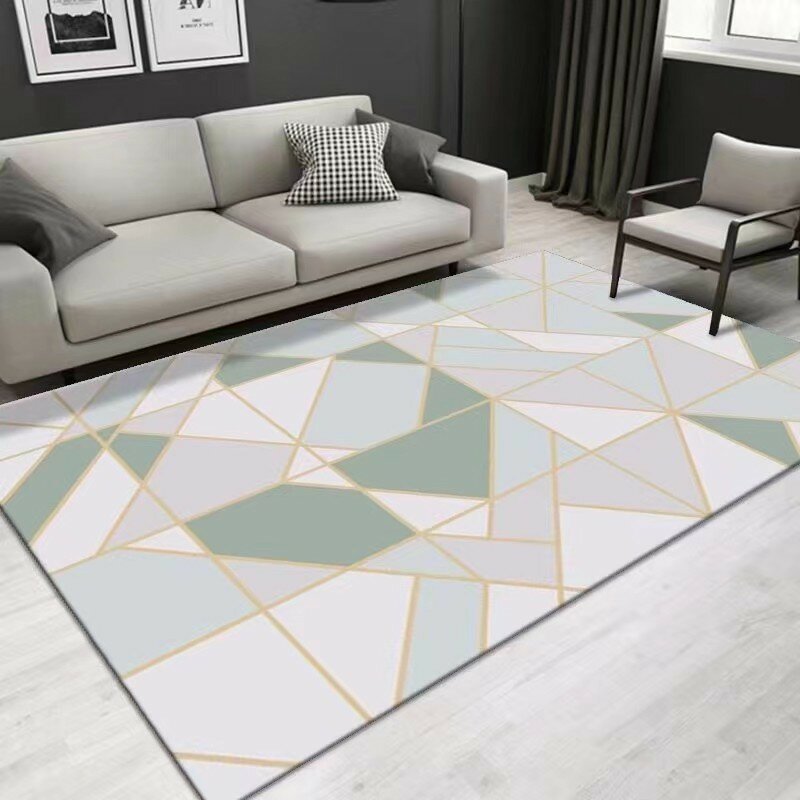 Ковер для гостиной, домашнего использования, простой диван, напольный коврик для спальни, оптовая продажа, полное покрытие комнаты, скандинавский серый, ковер из кристаллического велюра для внешней торговли.