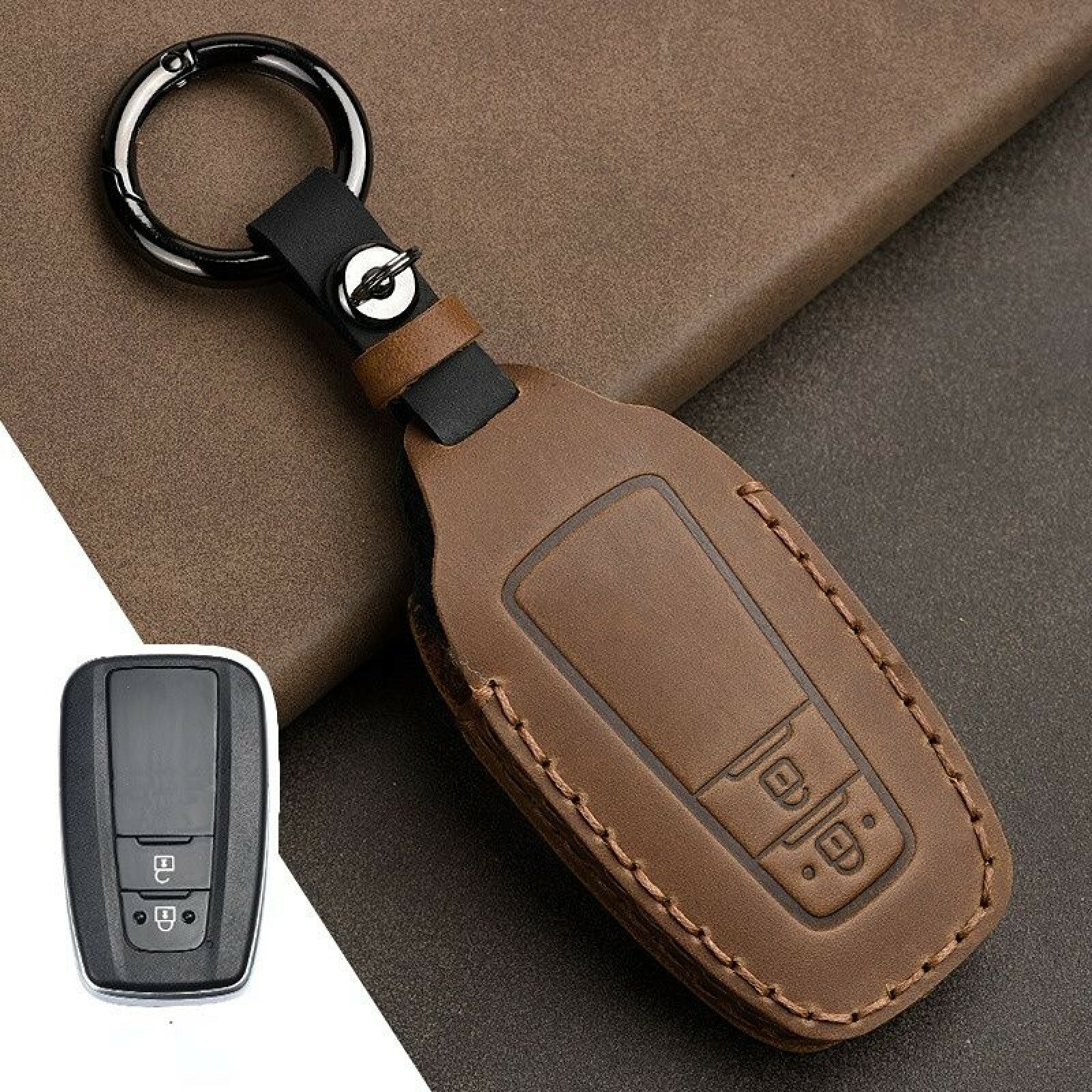 Кожаный чехол MyPads для брелока Toyota Corolla Prius Camry CHR RAV4 Altis Land Cruiser Prado 2022
