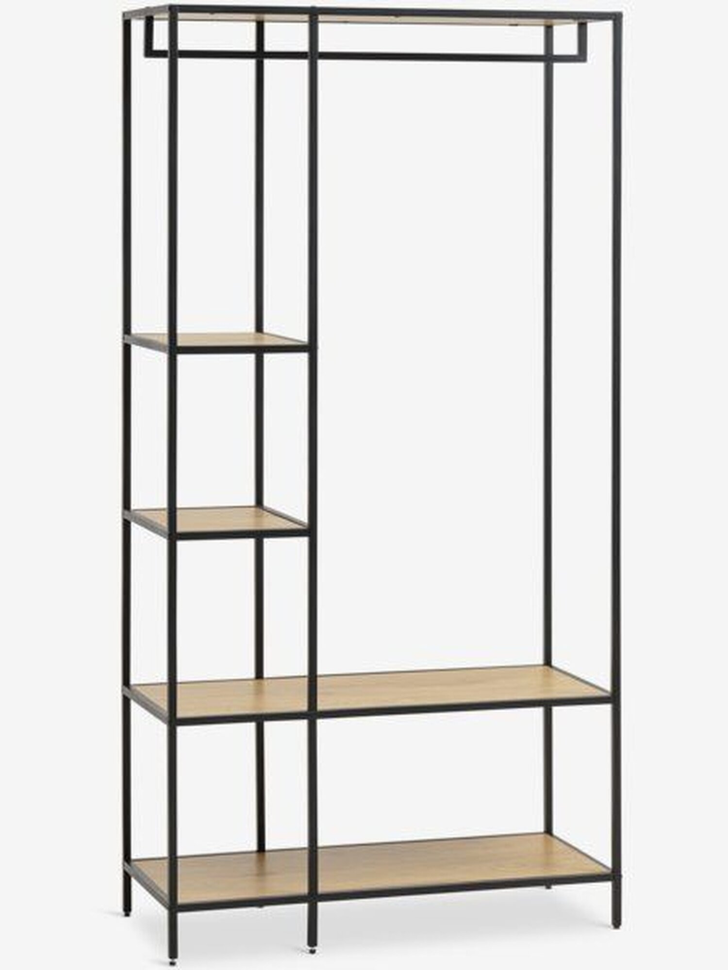 Комплект мебели для прихожей Jysk TRAPPEDAL цвет теплый дуб/черный 90 x 178 x 40 см.