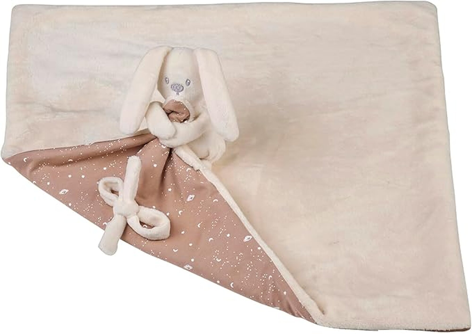 Мягкая игрушка Nattou - Кролик-комфортер бежевый, светится в темноте, 50 см - 874014