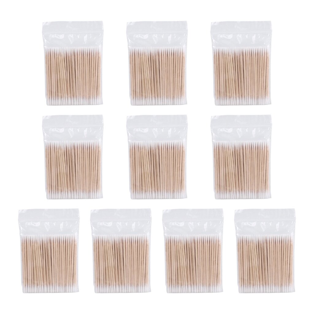 10шт Биоразлагаемых ватных тампонов Bud Hypoallergenics для ухода за кожей младенцев