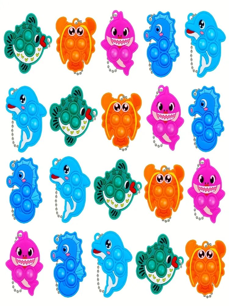 Сенсорная игрушка антистресс- Pop it поп ит попит Simple Dimple Симпл Димпл, Подарок на день рождения, 20шт(случайный стиль)