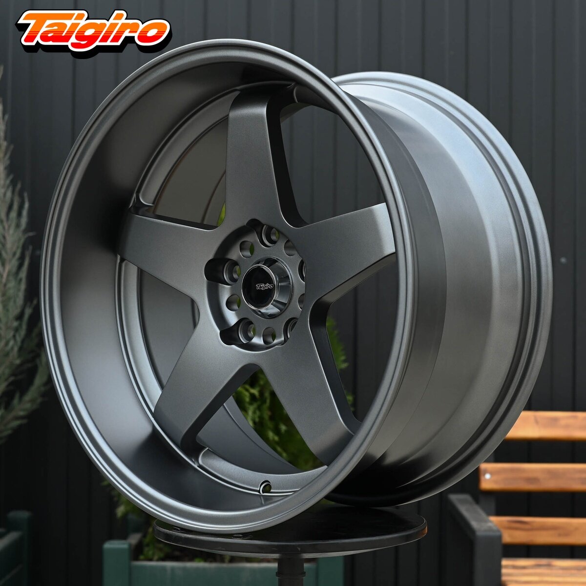 Комплект дисков R18 Taigiro LM 9.5J ET10 5*114.3 Мат графит (FD05)