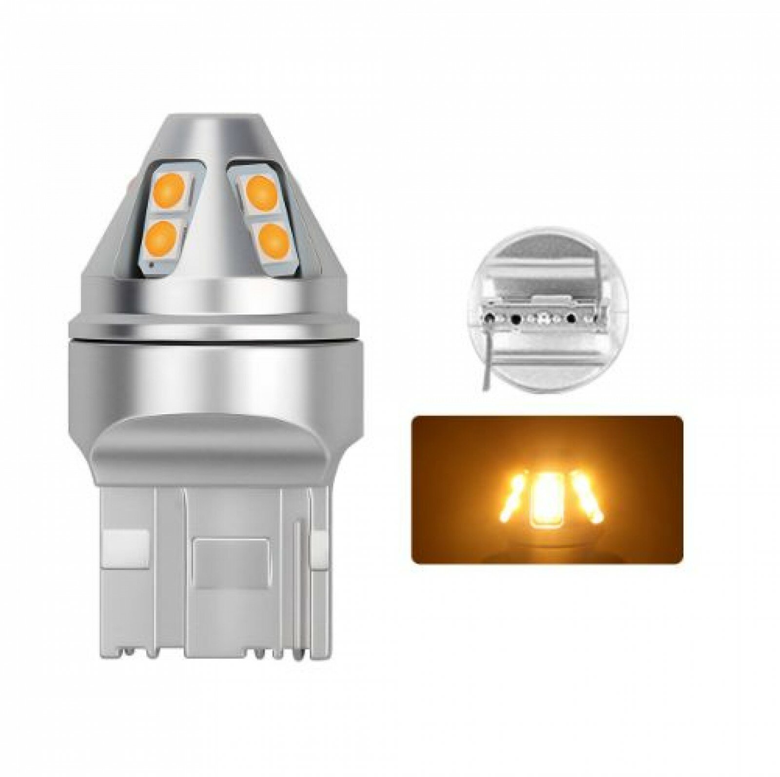 Светодиодная лампа стоп сигнала MyPads W21 5W 7440 PY21W P21W с 10SMD 3030