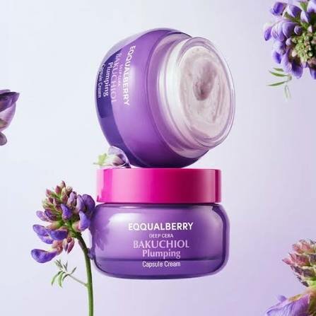 Уплотняющий крем EQQUALBERRY bakuchiol plumping, для лица, 50 мл