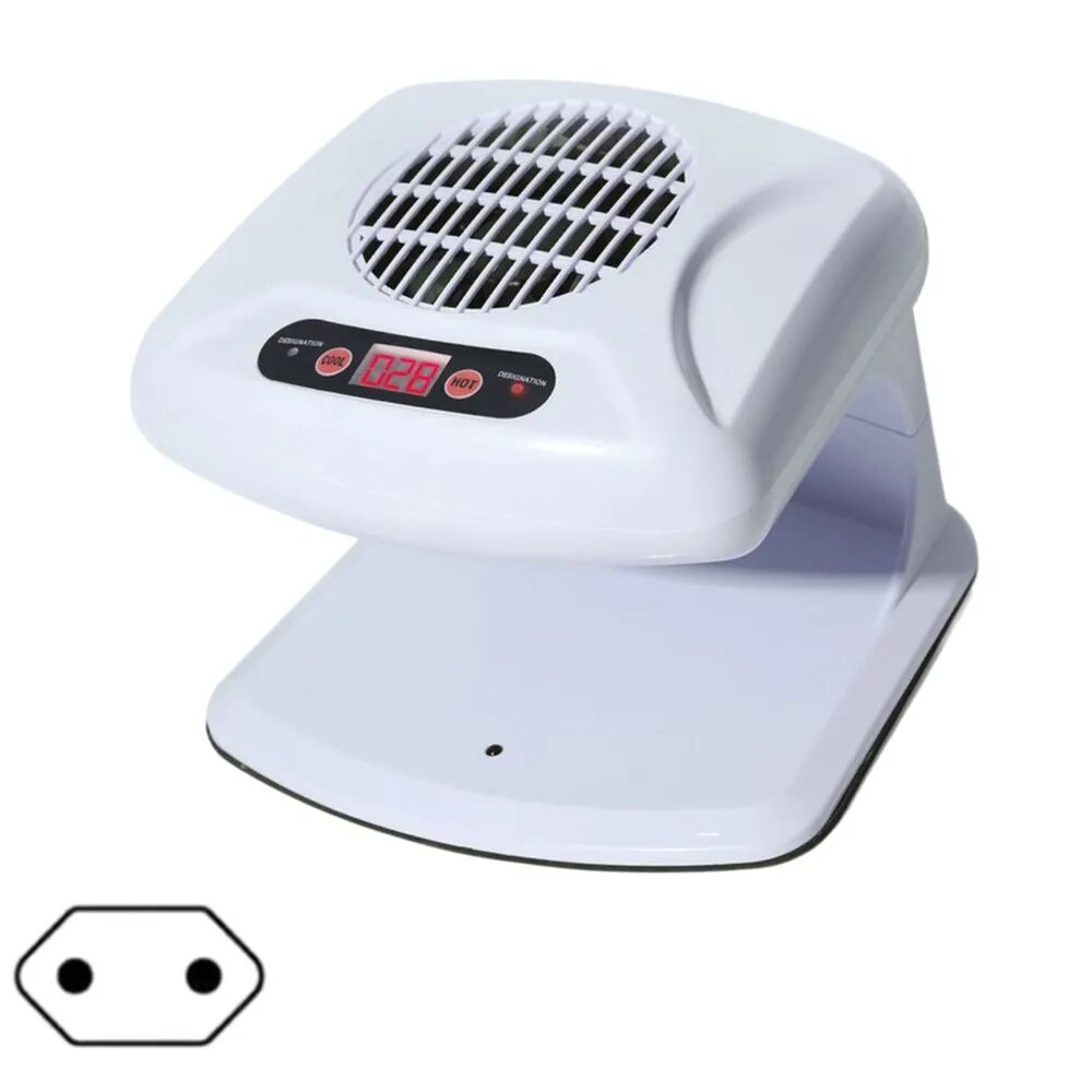 Двухцелевая сушилка для лака ногтей с подогревом и охлаждением воздуха-грязно-белый-Штепсельная вилка европейского стандарта
