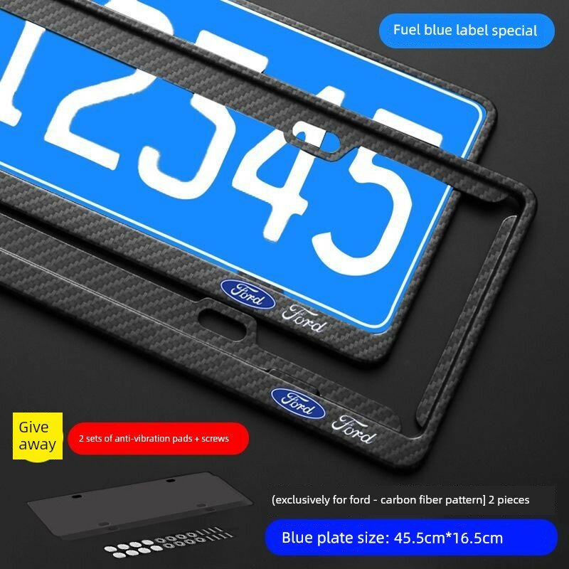 Ford стандартный держатель номеров для синих номеров, углеродный узор