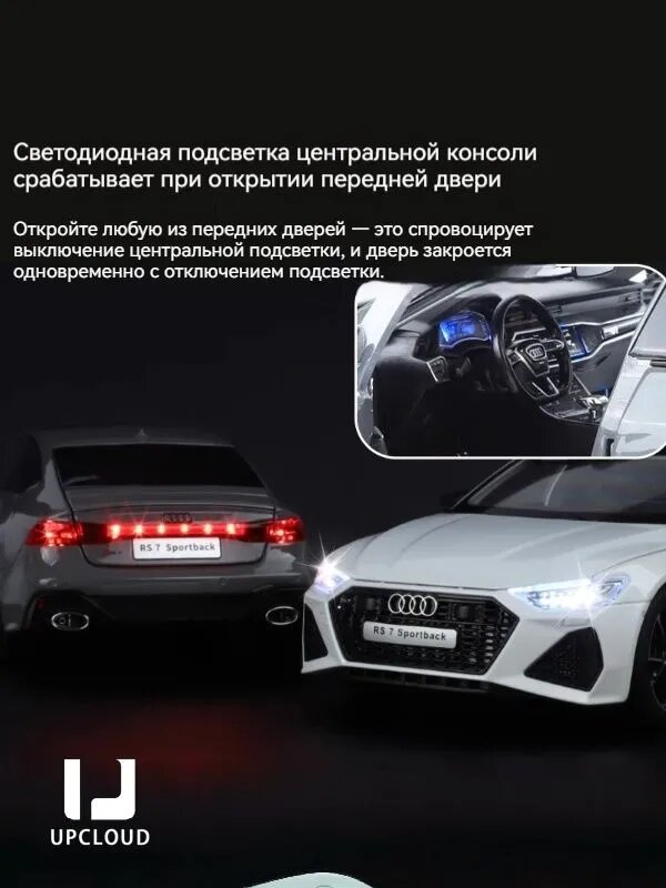 Машинка игрушка/Модель автомобиля Audi RS7/UPCLOUD 1:18+Ключ дистанционного управления