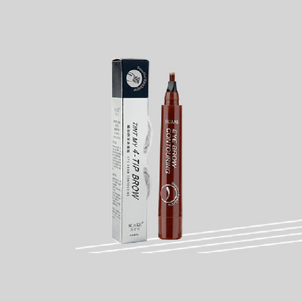 Su Anke SUAKE Radical Four-Way Wild Water Eyebrow Pencil Lastingly Non-staining Waterproof Sweatproof No. 4 beige, 5g/0.2oz, 115*85*19mm/4.5*3.3*0.7in, 1*Eyebrow Pencil