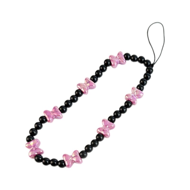 Элегантный Вышитый Бисером Ремешок Для Телефона на Запястье с бантиками, Очаровательный Мобильный Аксессуар, Стильная Цепочка для Мобильных Телефонов для Женщин и Девочек