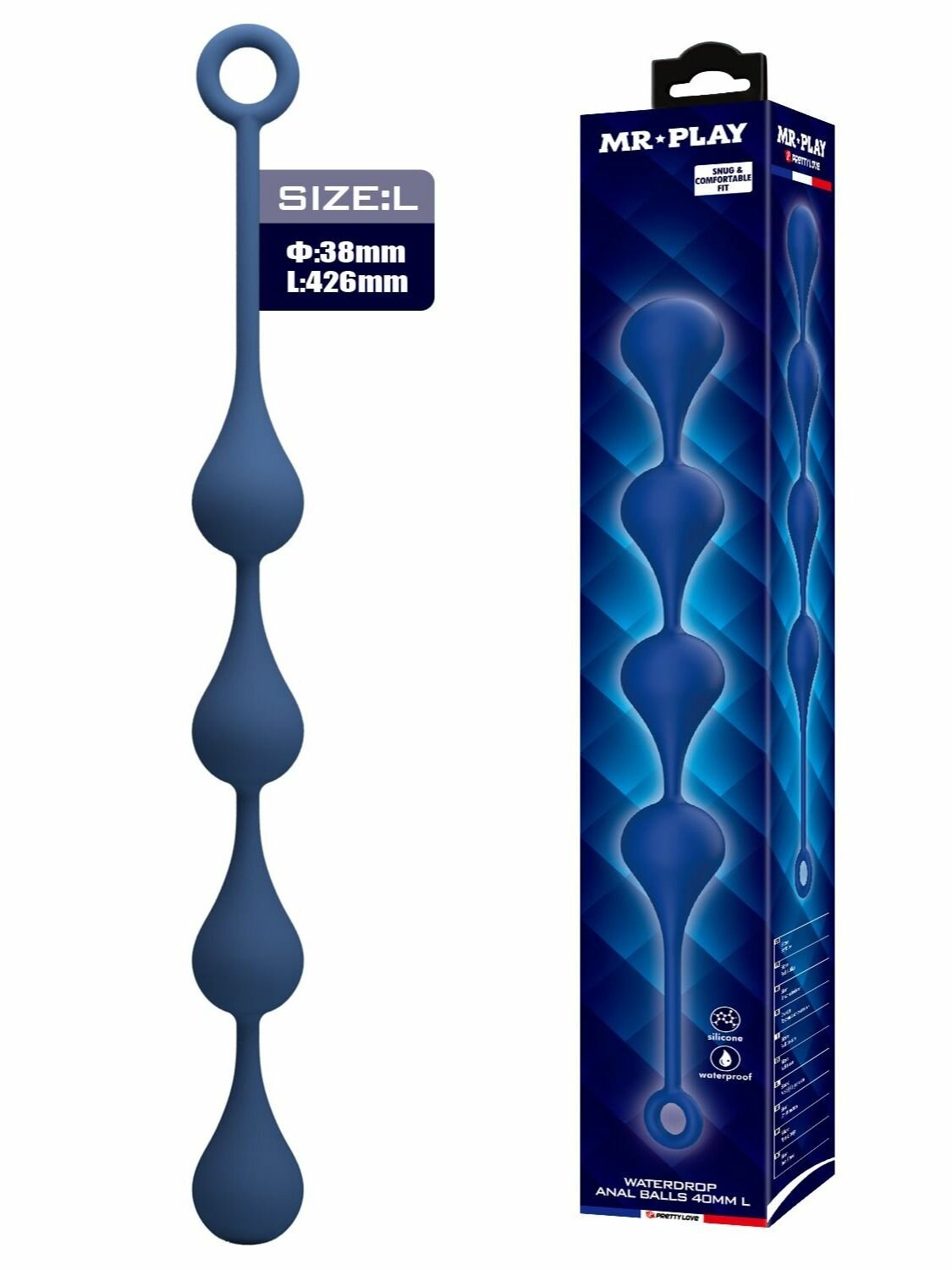 Pretty love анальная ёлочка бусы длинные 42,6 см