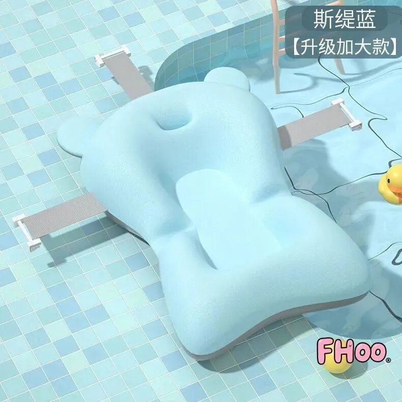 Гамак для купания новорожденных MELL в ванночку / мягкая горка с креплениями для поддержки для малышей / купальный матрасик - подставка для мытья ребенка