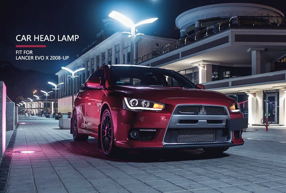 Автомобильная фара в сборе применяется к Mitsubishi Lancer 10 Evo X 2008-2020