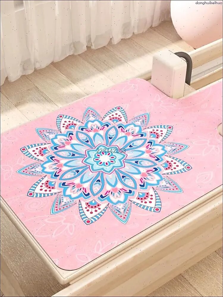 Тонкий коврик для пилатеса 1.5 мм с противоскользящим покрытием и влагопоглощением, Замша F318_ob_bS92,99.6*61, Белый, Пилатес