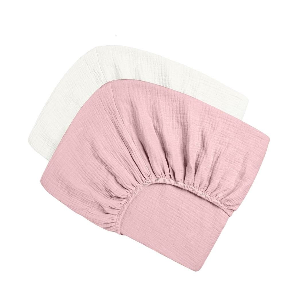 Комплект из 2 бортиков для люльки, розовый белый