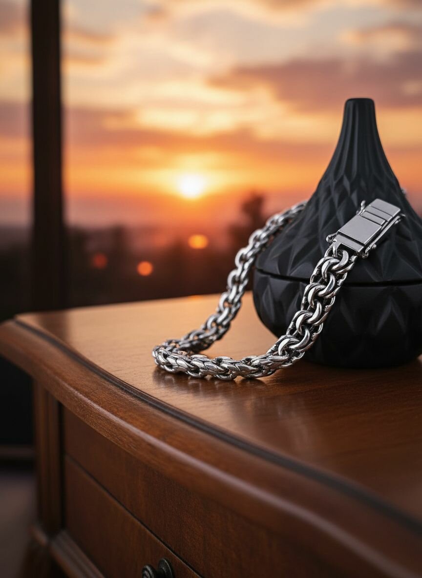 Браслет-цепочка, серебро, 925 проба, оксидирование, чернение