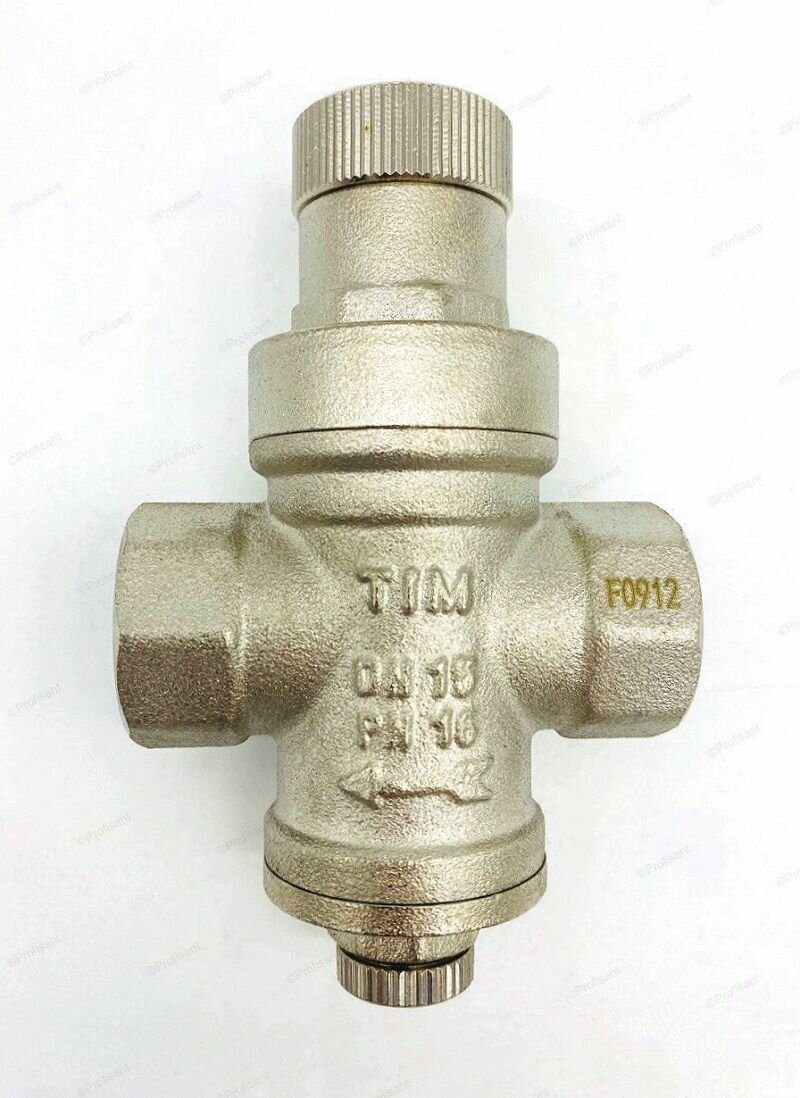 Редуктор давления с давлением на выходе 1 6 бар с подсоединением для манометра 1/4" TIM 1/2"