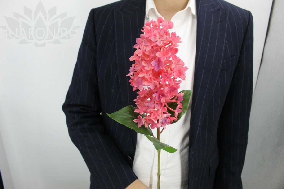 Искусственные цветы для декора и интерьера премиум Сирень силиконовая весенняя 67 см real touch розовая