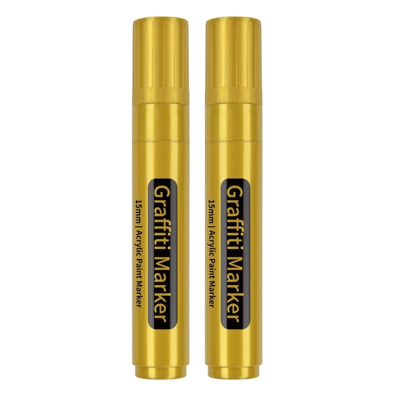 2шт Граффити Маркер Краска Маркер шириной 15 мм Наконечник Большие Акриловые Ручки для Рисования DIY Crafting Письмо и Рисование