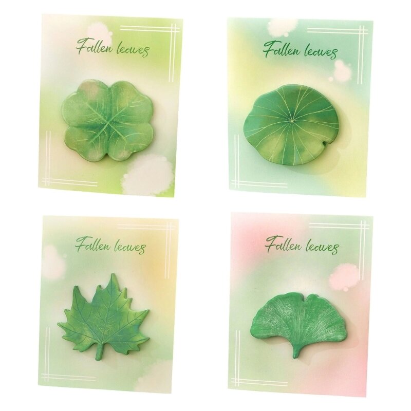 Набор из 4-х Бумажных Блокнотов с реалистичным Дизайном и возможностью перемещения на Палочке Для Заметок, Удобных для использования в Офисе, Доме и Школе.