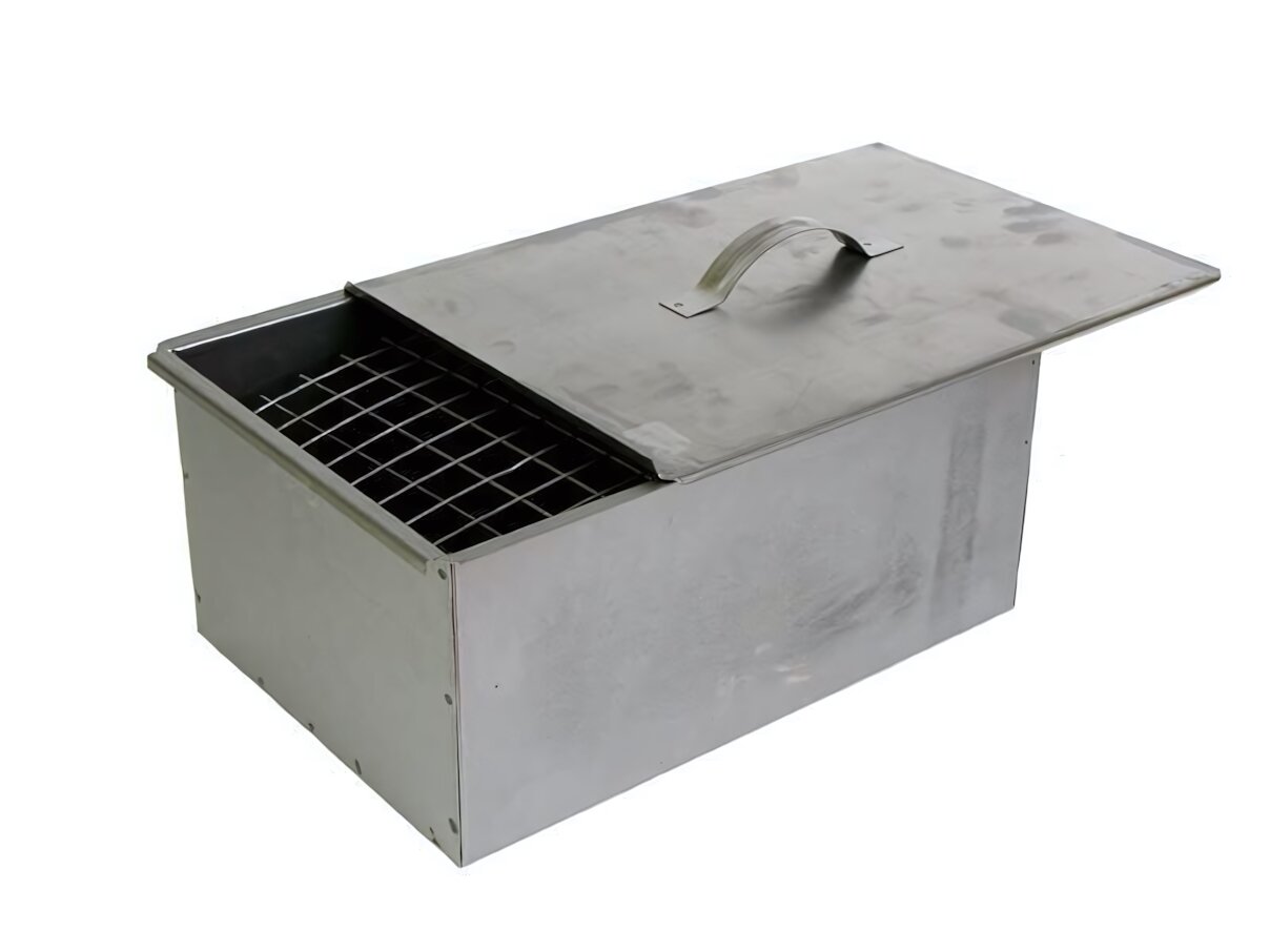 Коптильня «Счастливый день» 33,5х27,5х21 см, сталь, 2 яруса, 15 л для мяса и рыбы